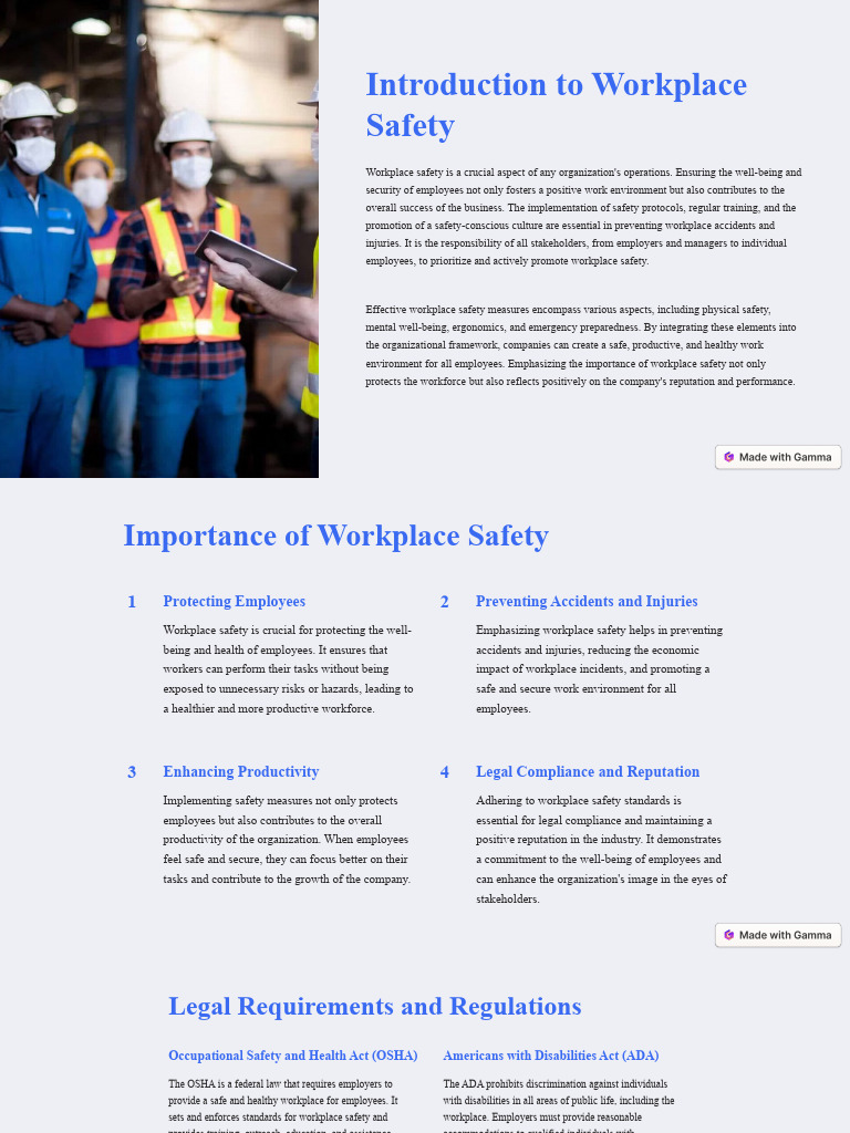 Introduction-to-Workplace-Safety | PDF | Occupational Safety And Health ...