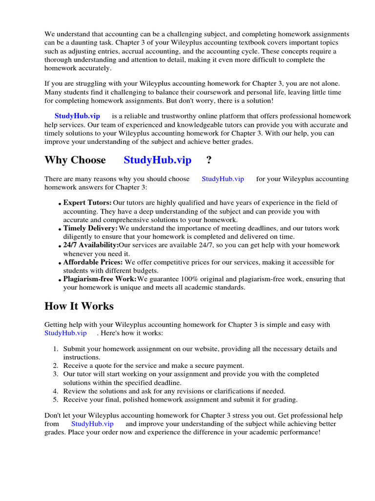 Wileyplus Accounting Homework Answers Chapter 3 | PDF | Balance Sheet ...