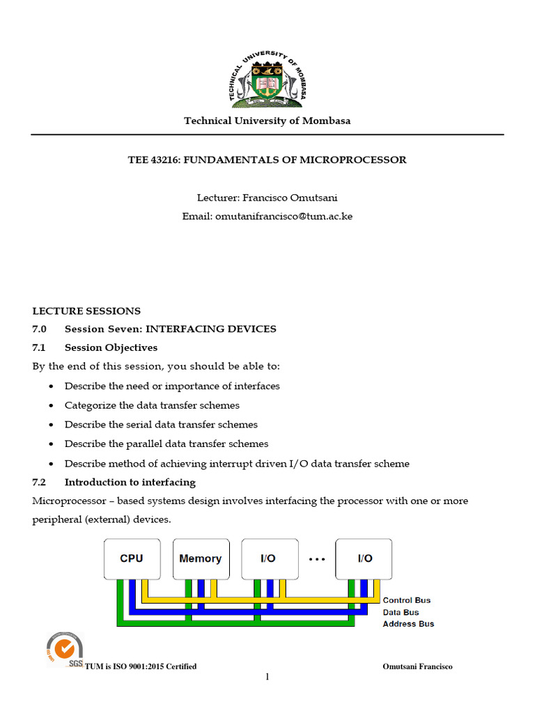 Lecture 08 INTERFACING I-O DEVICES | PDF | Input/Output | Central ... Lecture 08 INTERFACING I-O DEVICES | PDF | Input/Output | Central ...