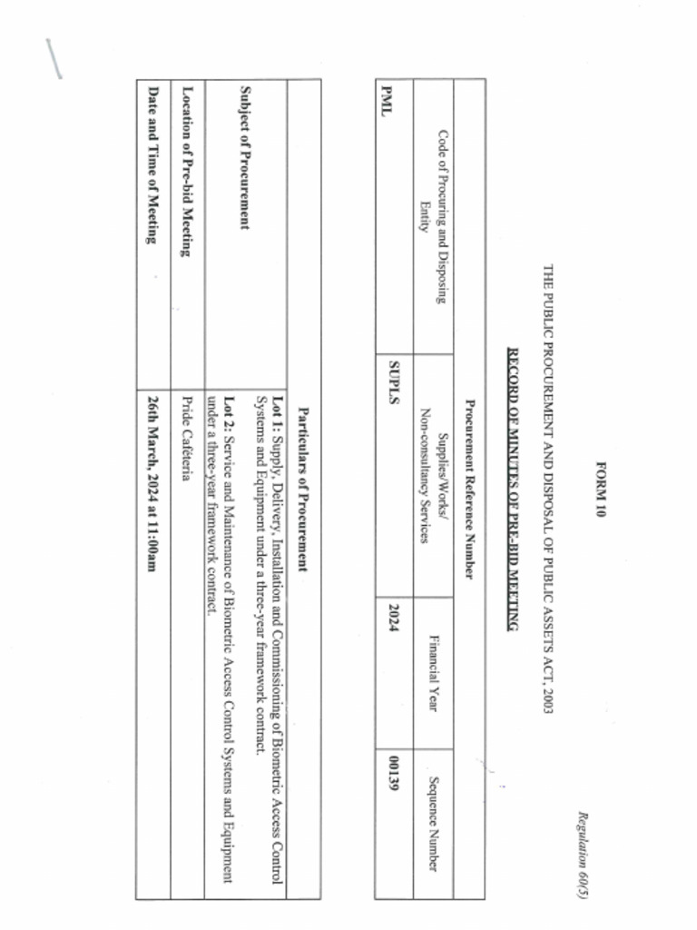Pre-Bid Meeting | PDF