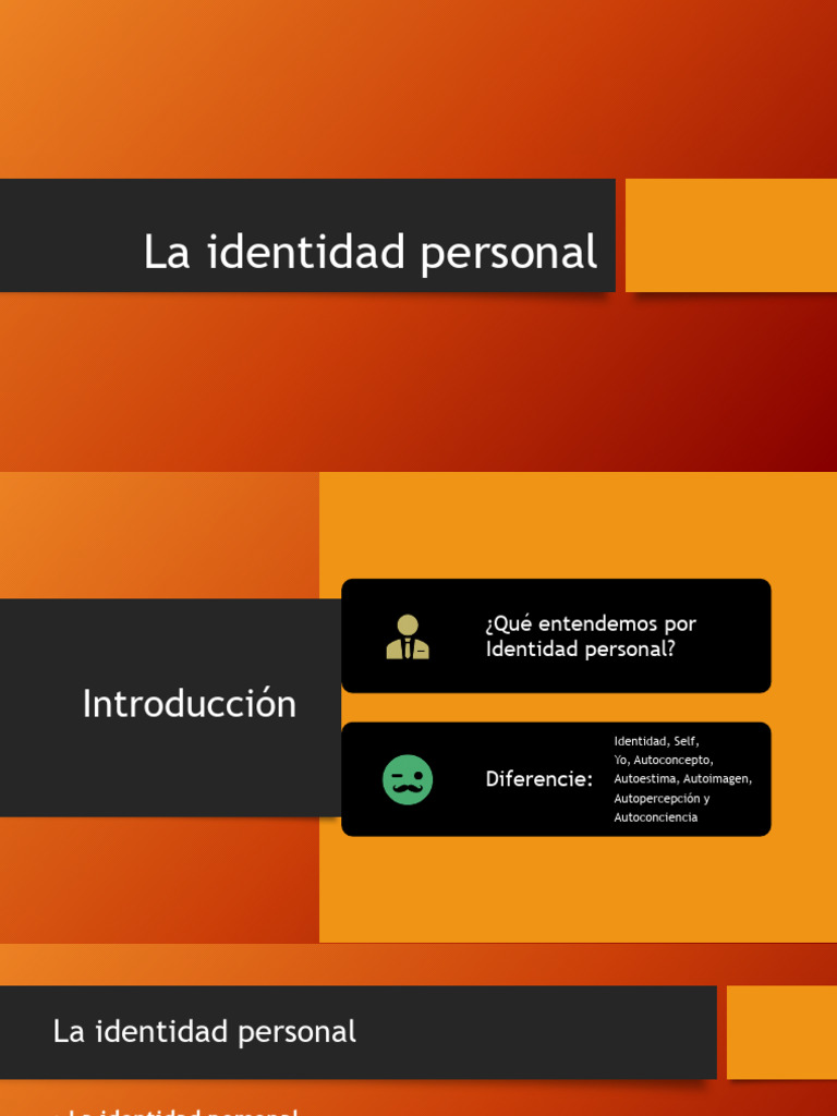 Identidad Personal y Autoimagen | PDF | Percepción | Psicología Social