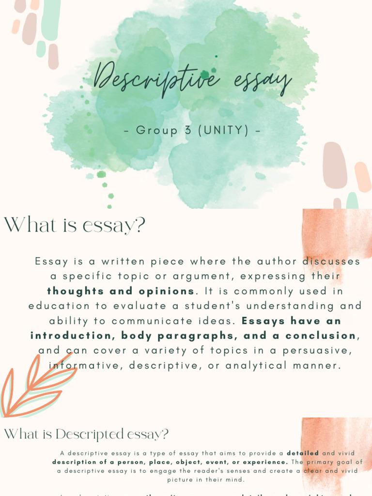 Descriptive Essay | PDF | Essays | Experience