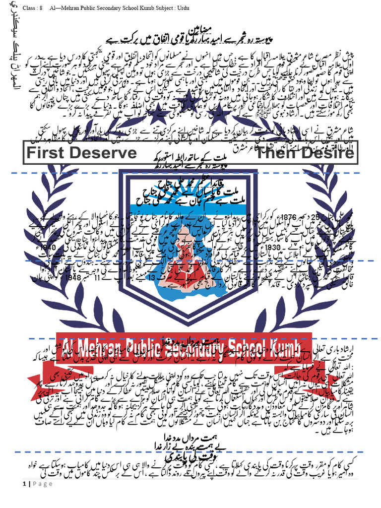 Urdu Essays and Applications | PDF