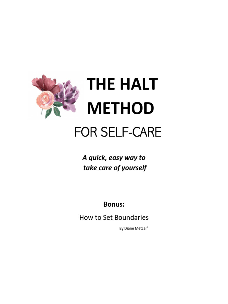 The Halt Method For Self-Care | PDF | Loneliness | Anger