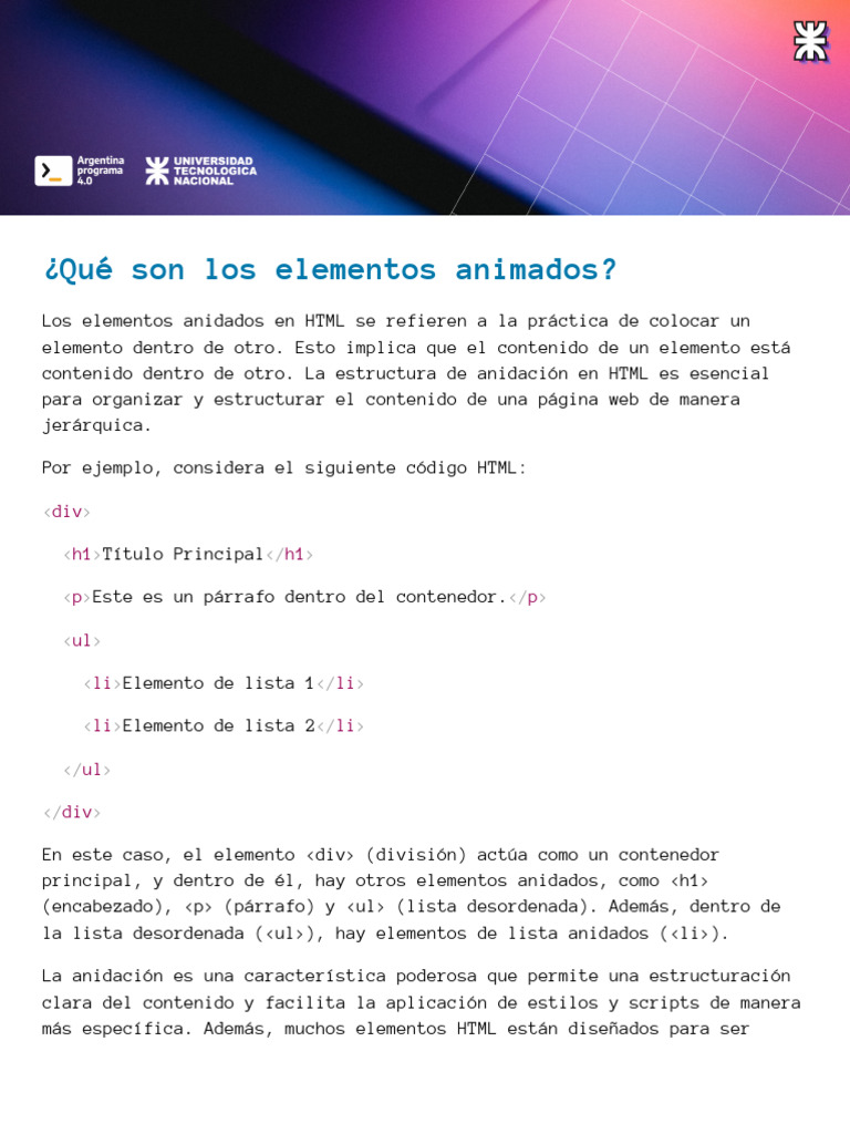 02 - Elementos Anidados | PDF