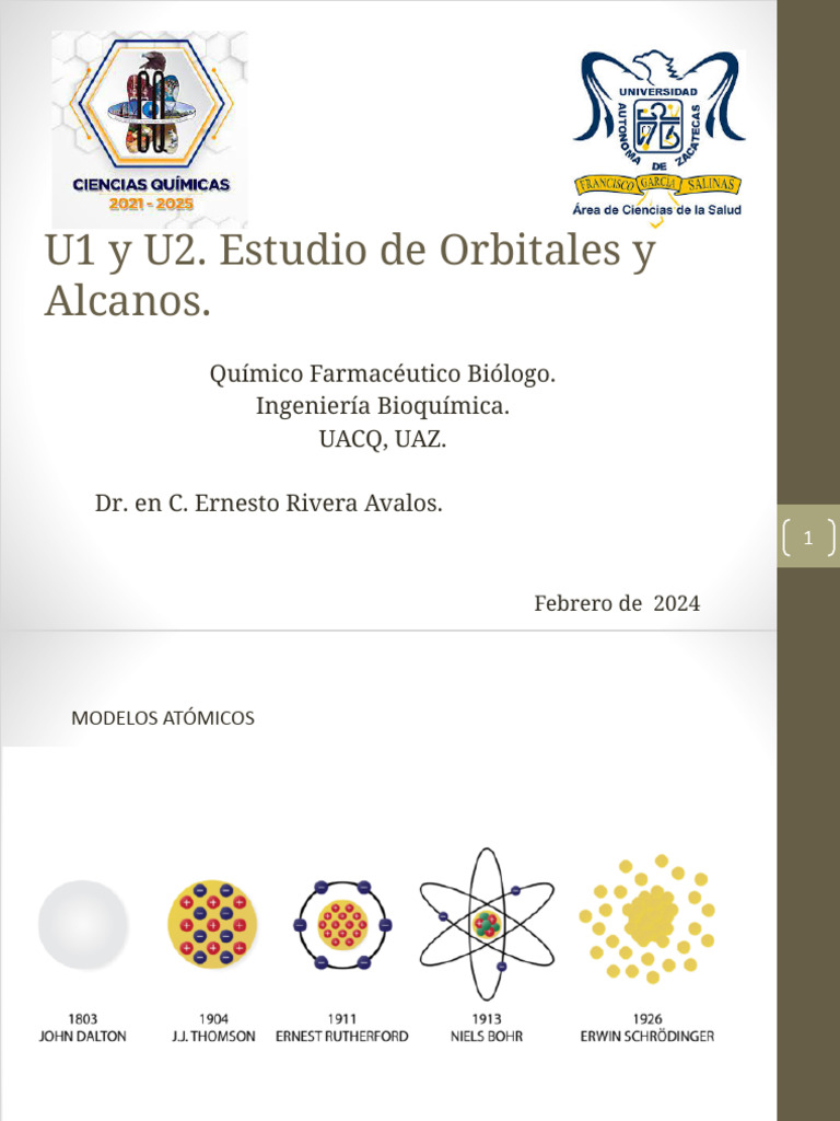 U1 y U2 - Repaso, Orbitales y Alcanos | PDF | Ácido | Enlace químico