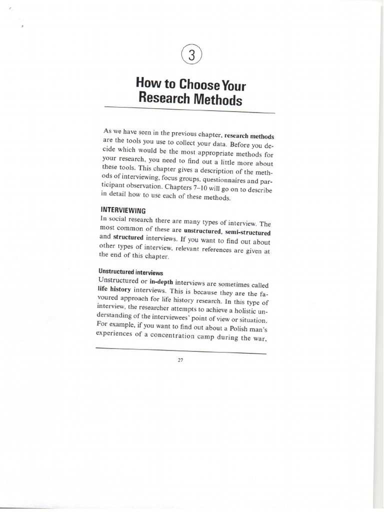 How To Choose Your Research Methods | PDF