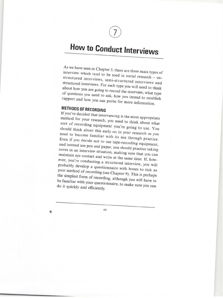 How To Conduct Interviews | PDF