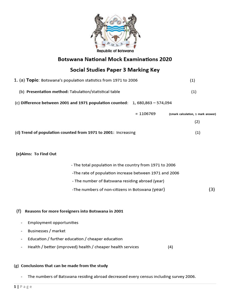 Edited Marking Key Paper 3 | PDF | Violence | Domestic Violence