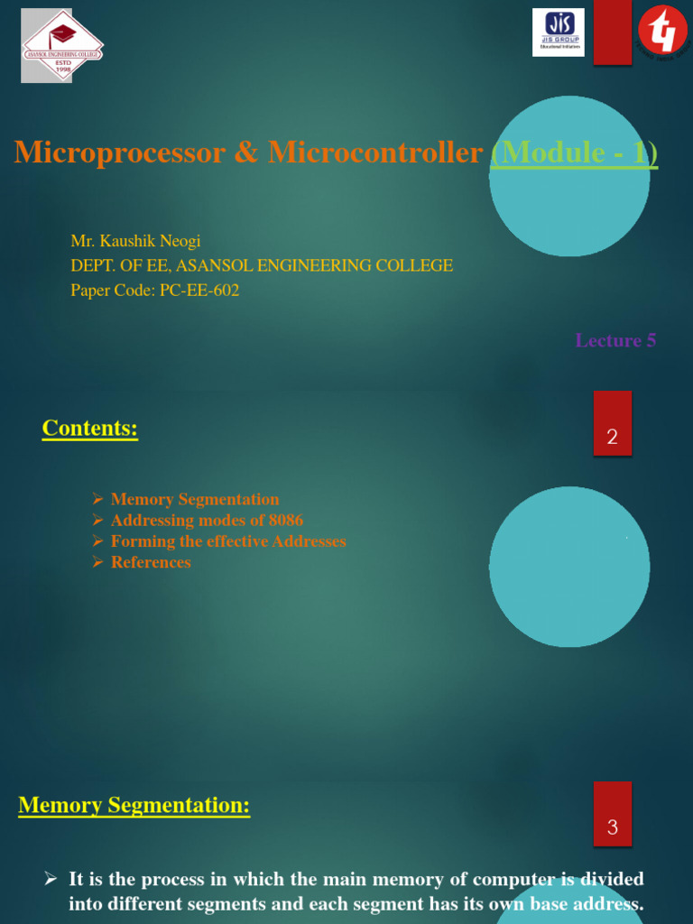 Module 1 Lecture 5 Pdf Central Processing Unit Office Equipment