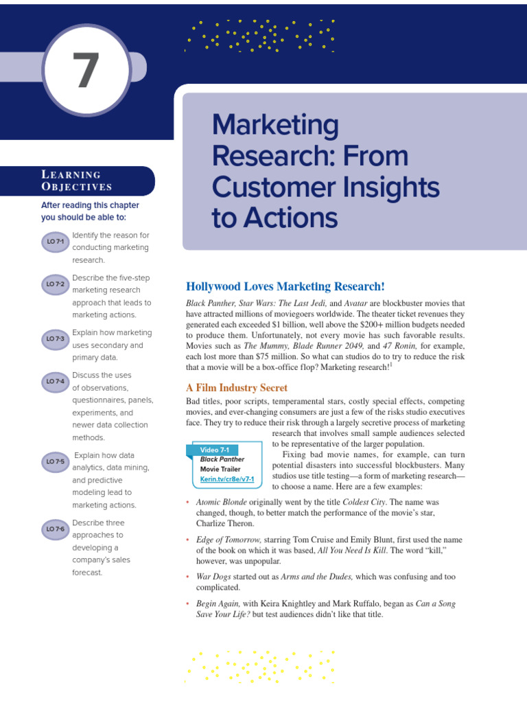 Reading Material - Module 1 - Marketing Research - From Customer ...