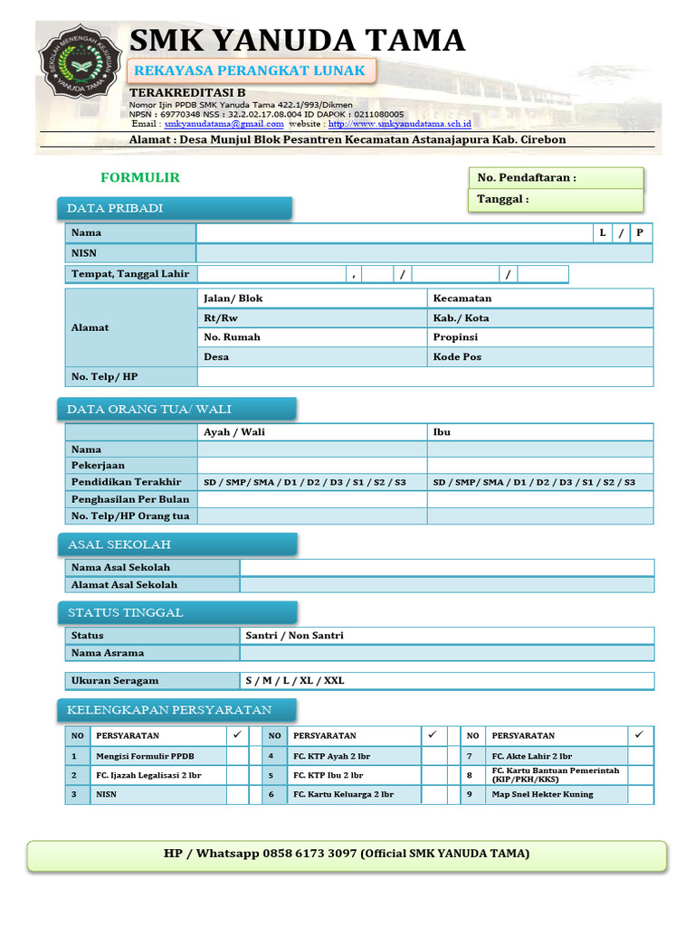 Formulir PPDB 2023 | PDF