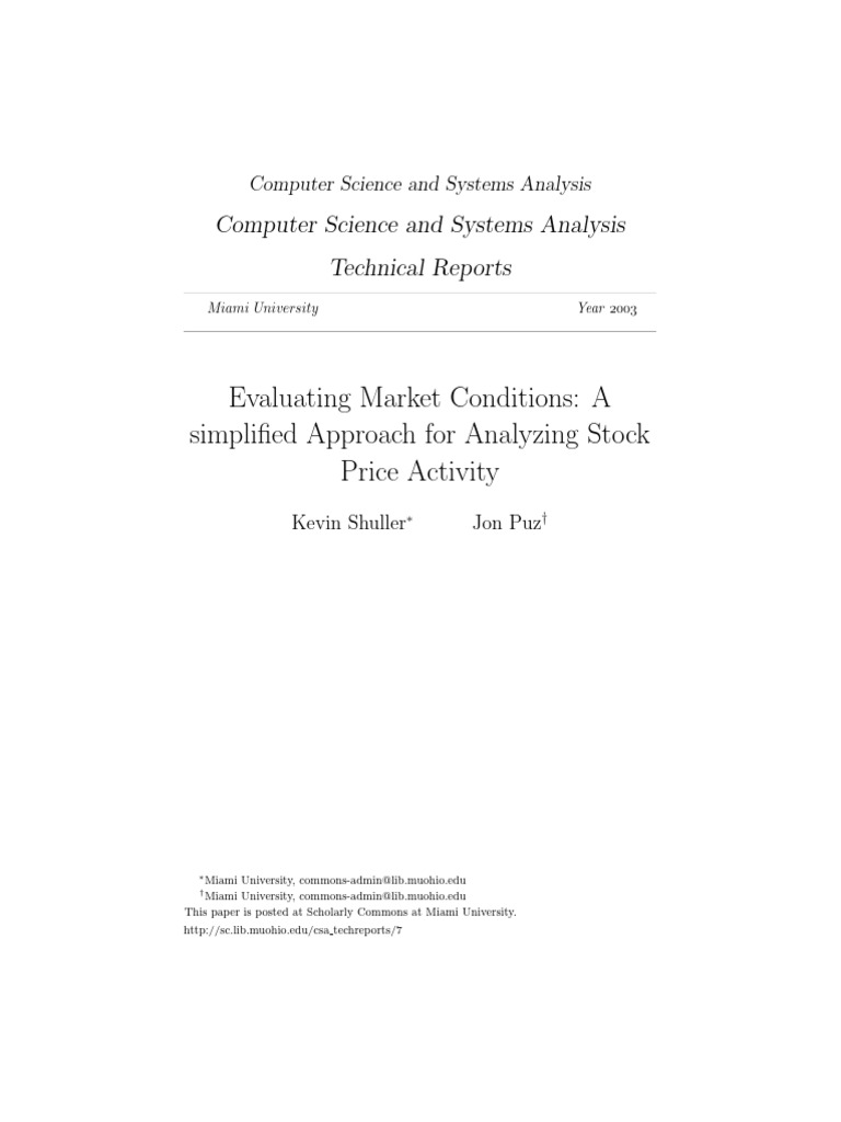 Evaluating Market Conditions A Simplified Approach For Analyzing Stock ...
