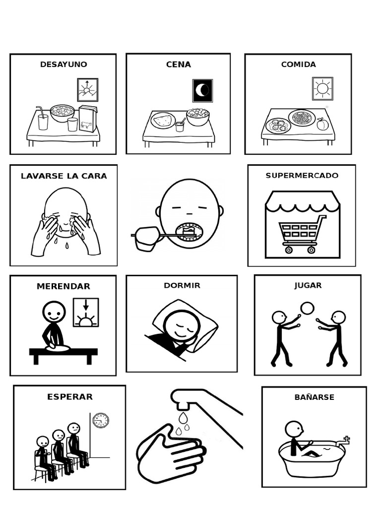 RUTINAS CON PICTOGRAMAS | PDF