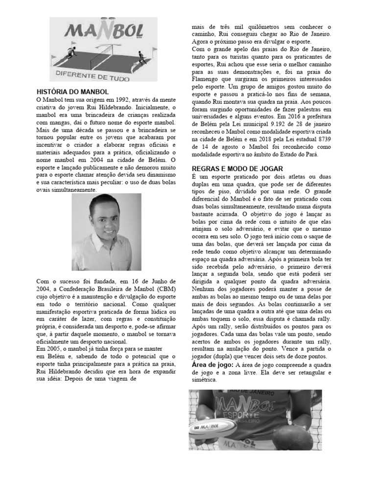 MANBOL REGRAS 2024 - Cópia | PDF