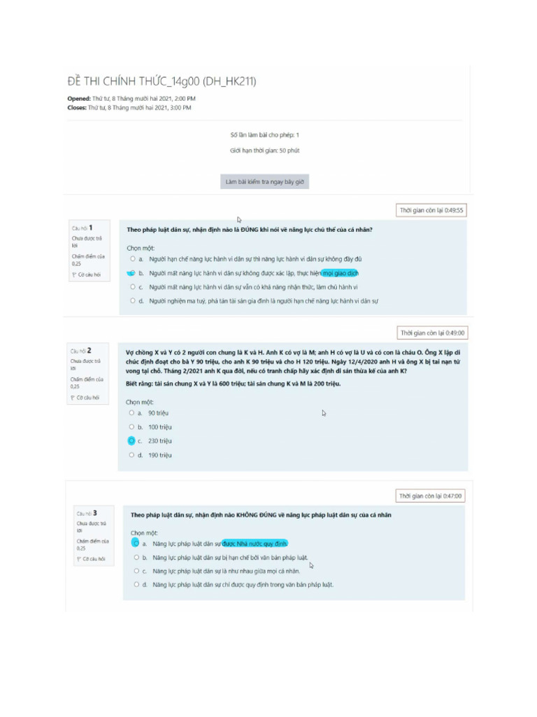 Plvnđc Cuối Kỳ Hk211 Ca3 | PDF