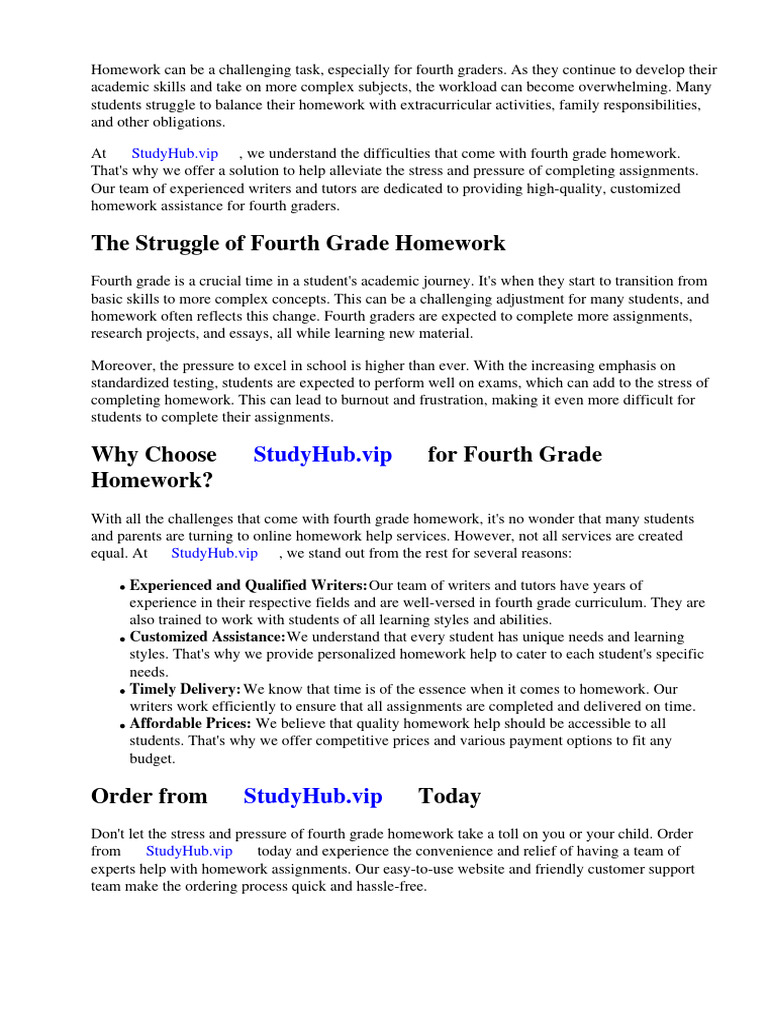 Homework Fourth Grade | PDF | Homework | Worksheet