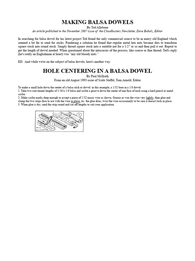 Balsa Dowels | PDF