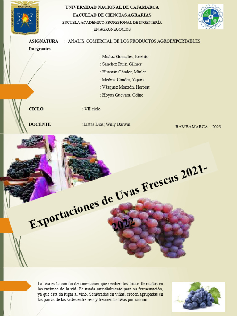 Exportacion Uvas 2021-2022... | PDF | Ciencia de los Alimentos | Fruta
