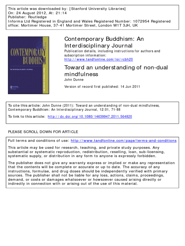 Contemporary Buddhism: An Interdisciplinary Journal | Download Free PDF ...