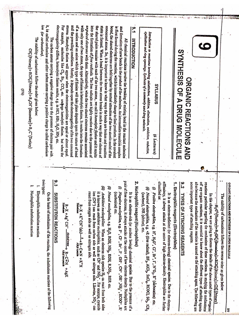 Organic Reaction Pdf