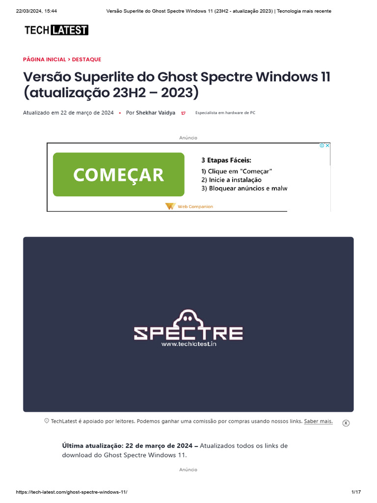 Ghost Spectre Windows 11 Superlite | PDF | Windows 10 | Microsoft Windows