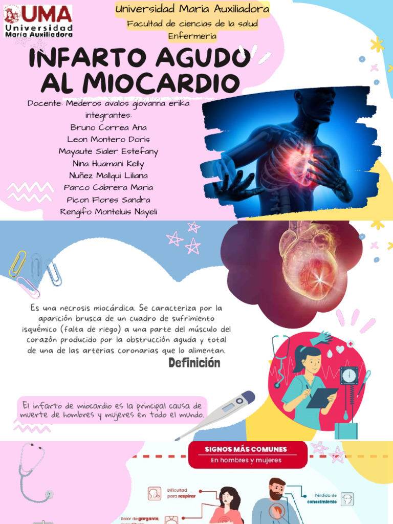 Infarto Agudo al Miocardio: Causas y Tratamiento | PDF | Infarto de ...