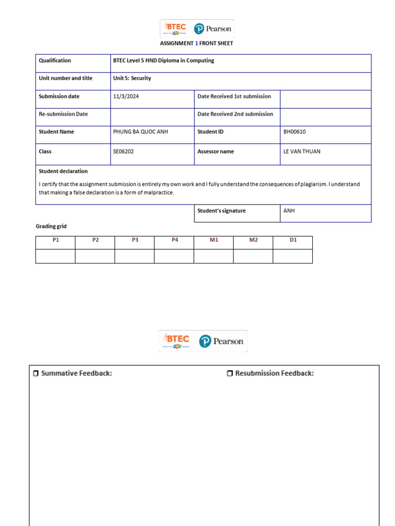 Asm1 Security | PDF | Information Security | Security