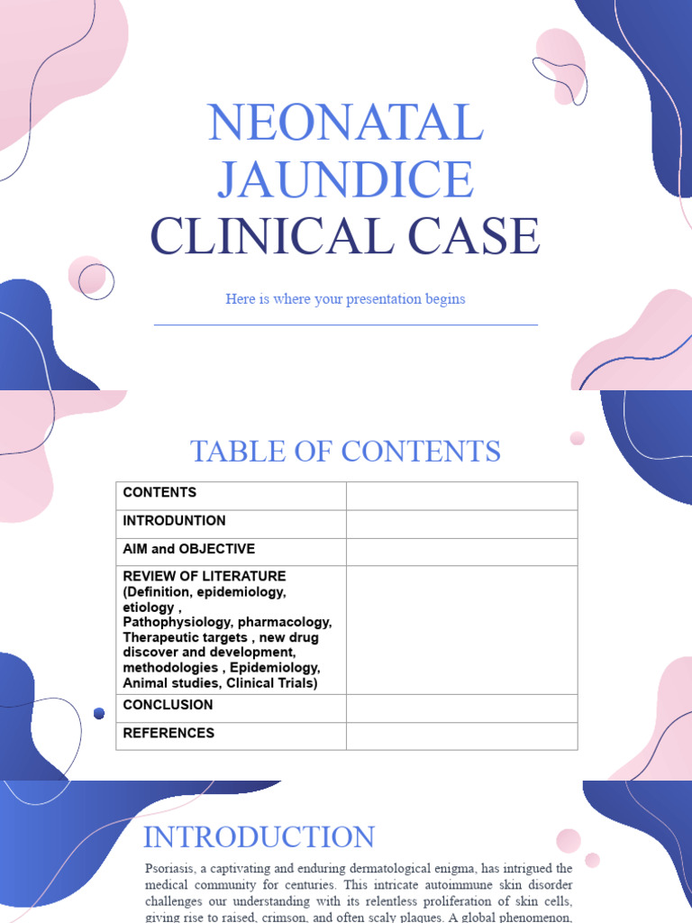 Neonatal Jaundice Clinical Case | PDF | Planets | Psoriasis