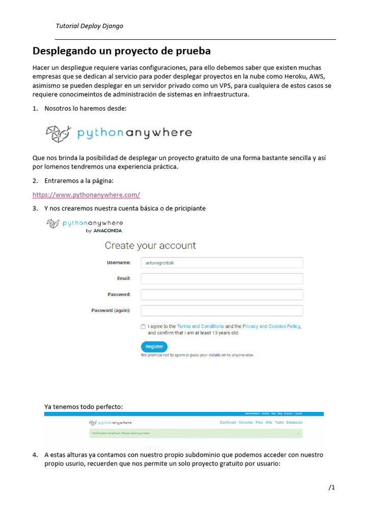 Deploy Sitio Django | PDF | Computación en la nube | Informática
