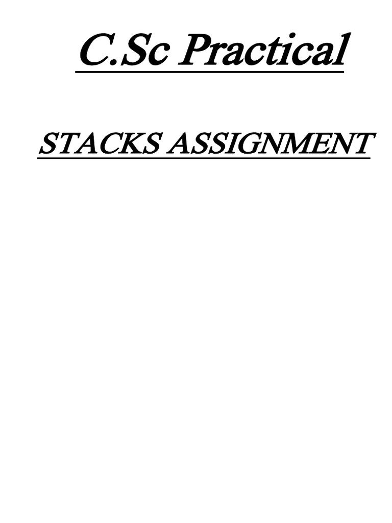 Stacks (FINAL) | PDF | Algorithms And Data Structures | Formal Methods