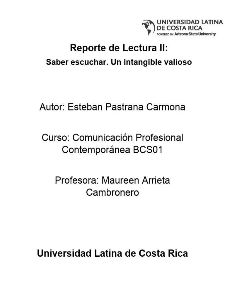 Reporte de Lectura II | PDF | Las emociones | Comunicación