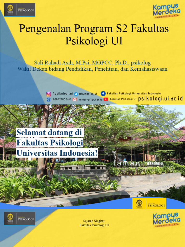 Penjelasan S2 Umum FPsi UI | PDF | Karier & Perkembangan | Pengembangan ...