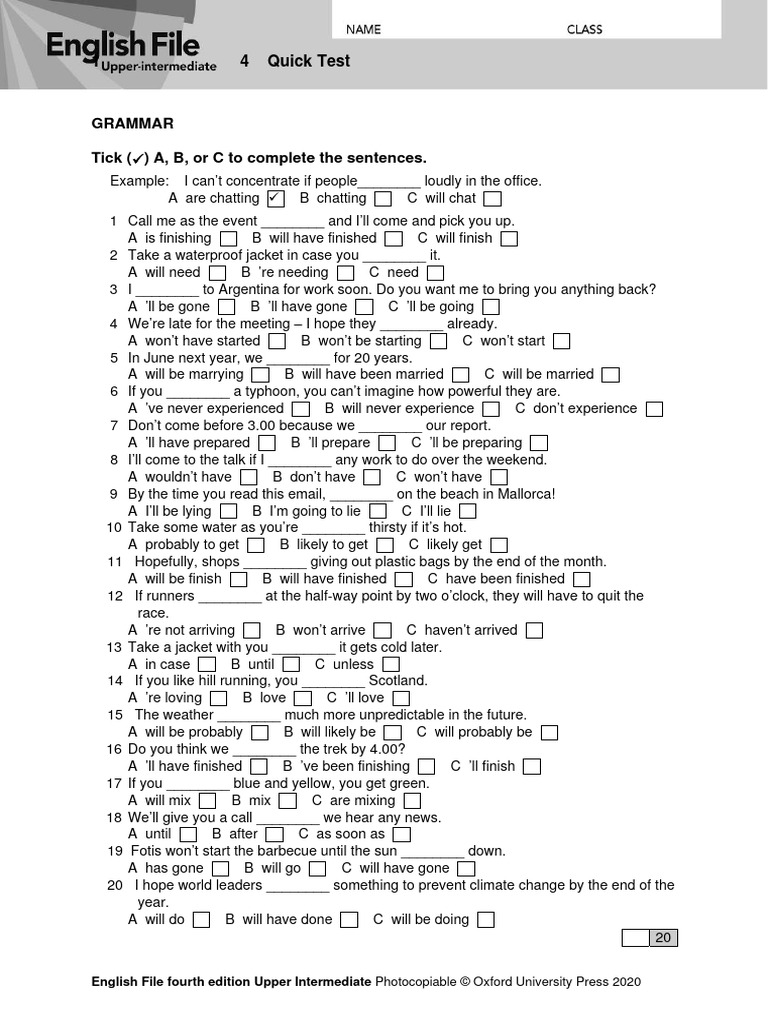 EF4e Uppint Quicktest 4-Desbloqueado | PDF | Nature | Climate