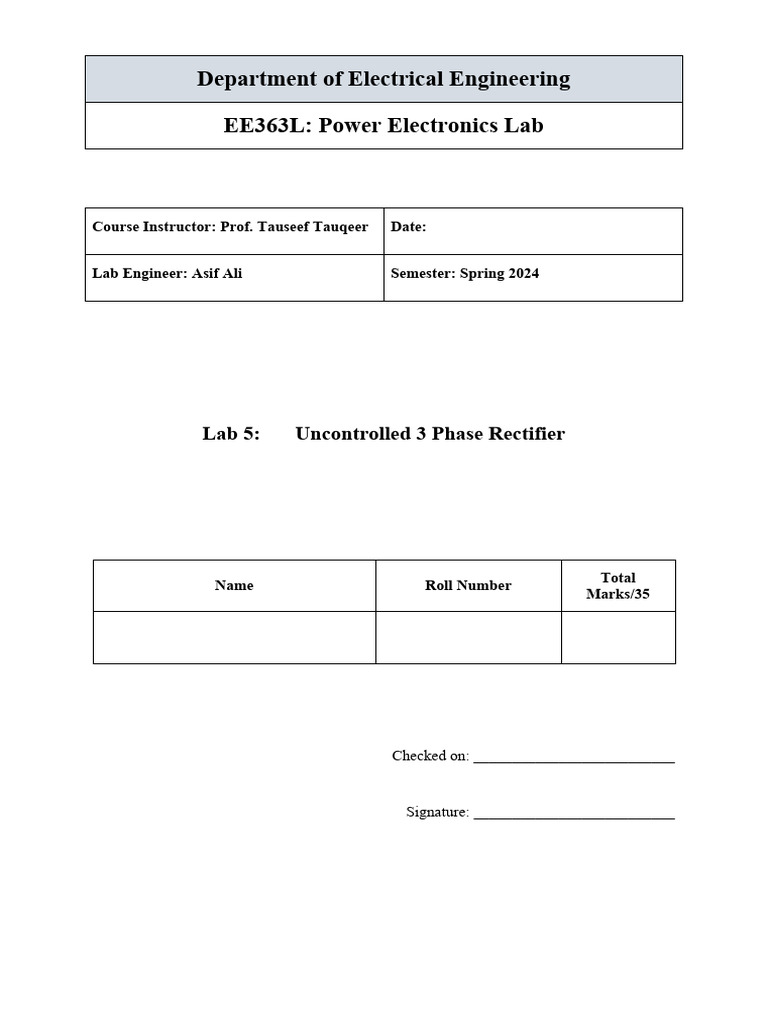 Lab 05 | PDF | Rectifier | Computer Engineering