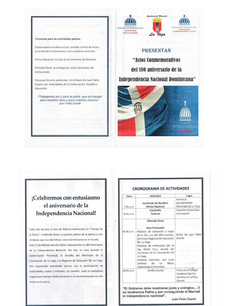 Programa de desfile del 27 de Febrero 2024 | PDF