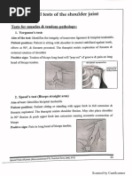 Shoulder - Special Test | PDF | Anatomical Terms Of Motion | Shoulder