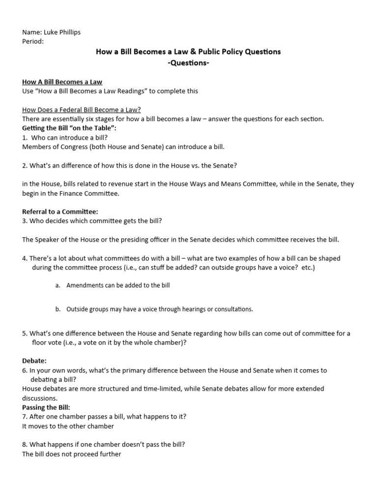 How a Bill Becomes Law: A Guide | PDF | Fiscal Policy | Bill (Law)