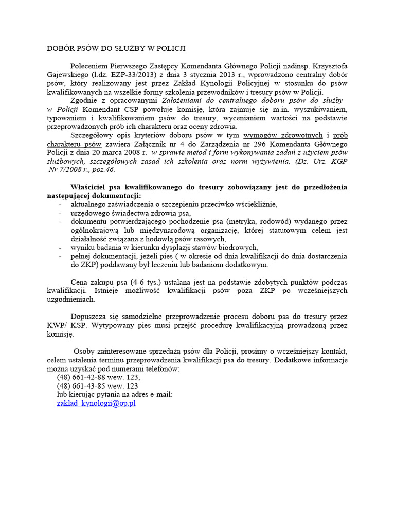 DOBOR_PSOW_DO_SLUZBY_W_POLICJI_ | PDF DOBOR_PSOW_DO_SLUZBY_W_POLICJI_ | PDF