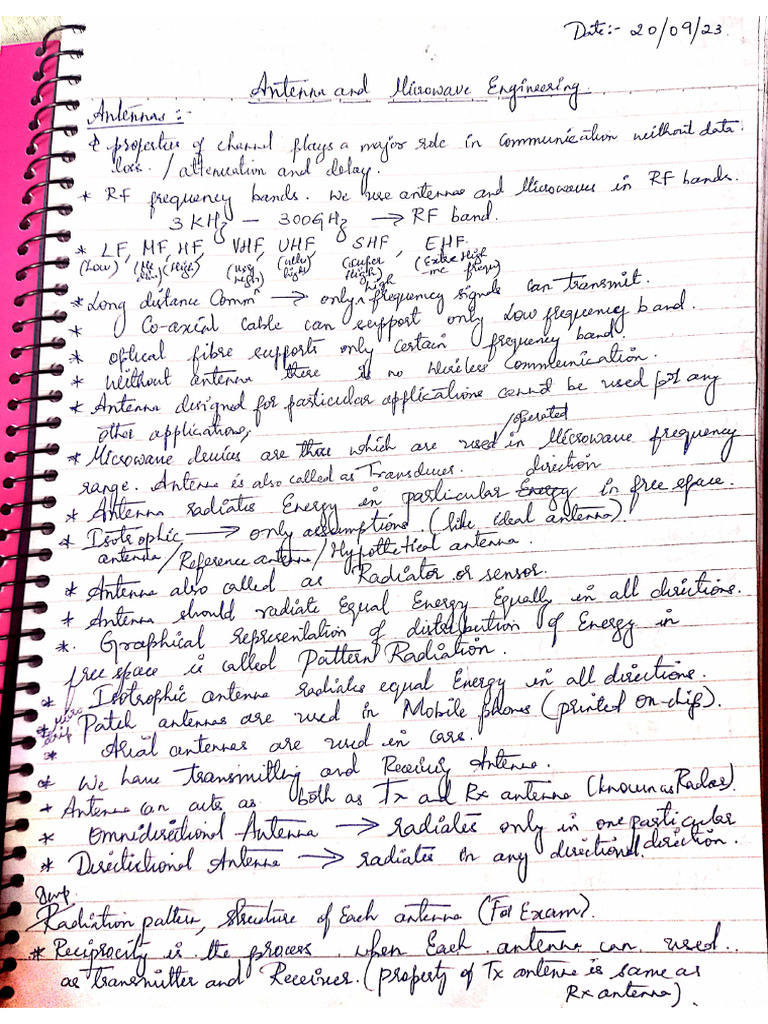 Antenna And Microwave Notes Pdf