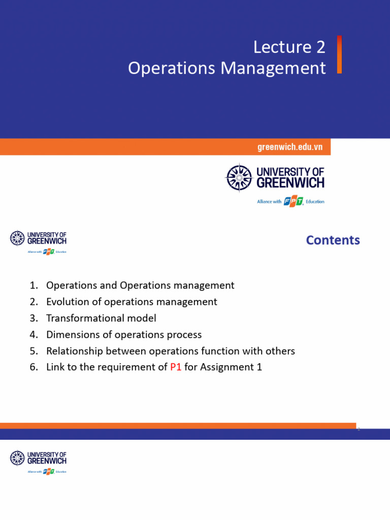 Lecture 2 Operations Management | PDF | Operations Management | Customer