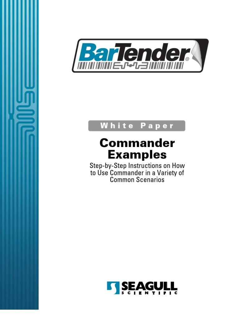 Bartender Commander Examples | PDF | File Format | Computer File