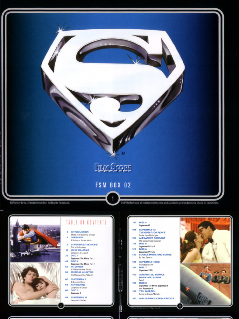 Superman The Music (1978-1988) Booklet | PDF