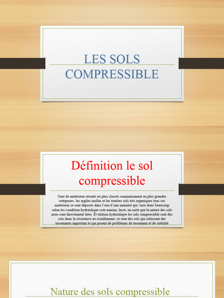 LES SOL COMPRESSIBLE Kawtar El Guessabi | PDF | Sol (pédologie) | Matériaux