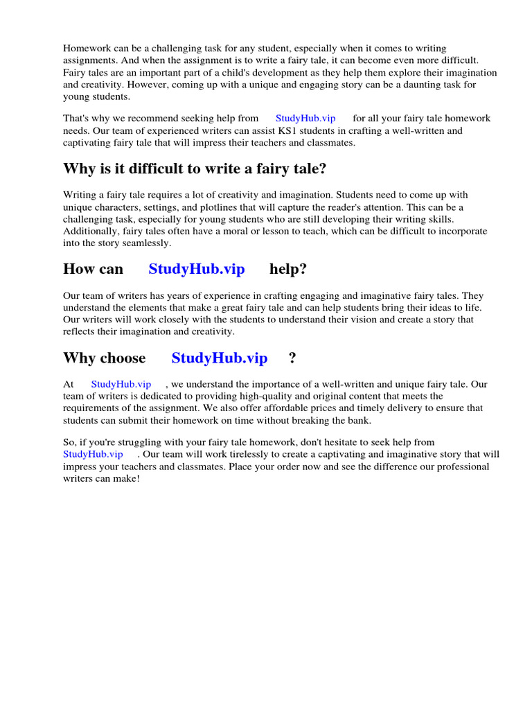 Fairy Tales Homework Ks1 | PDF | Fairy Tales