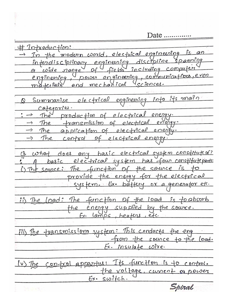 Unit 1 - Introduction To Electrical Enginebering (EEE) | PDF