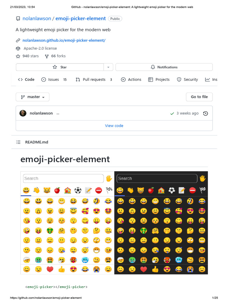 GitHub - Nolanlawson - Emoji-Picker-Element - A Lightweight Emoji ...
