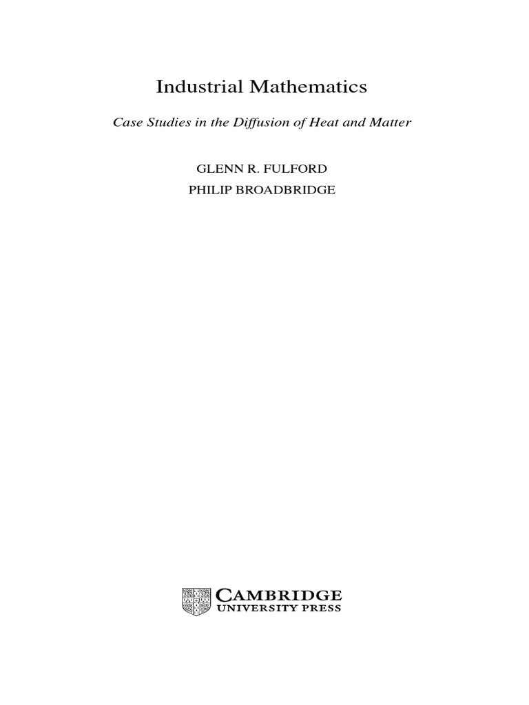 Industrial Mathematics Cambridge | PDF | Temperature | Diffusion