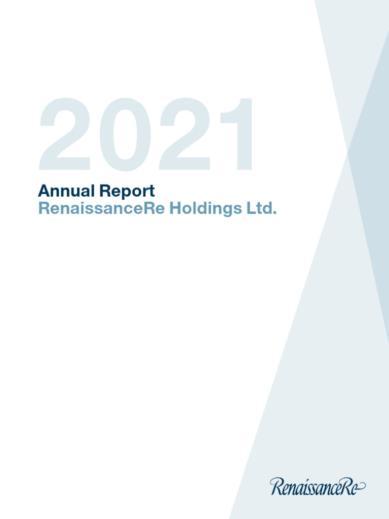 RenaissanceRe Holdings - Annual Report | PDF | Book Value | Investing