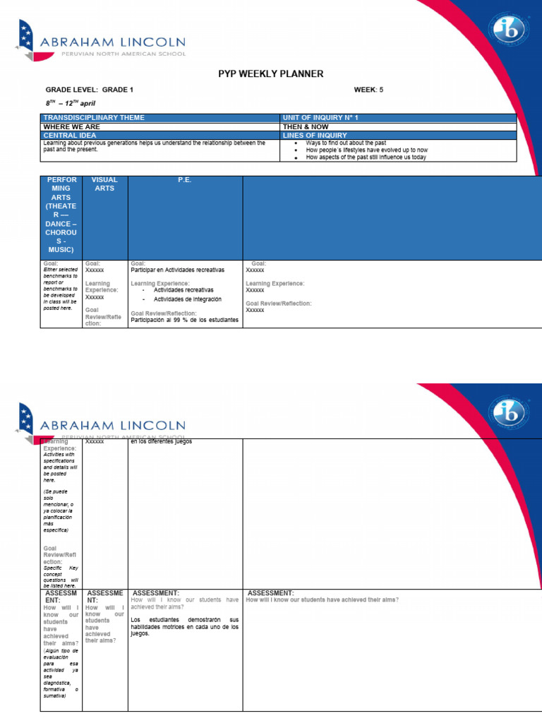 6.Weekly Planner g1 2024 | PDF | Cognitive Science | Human Communication